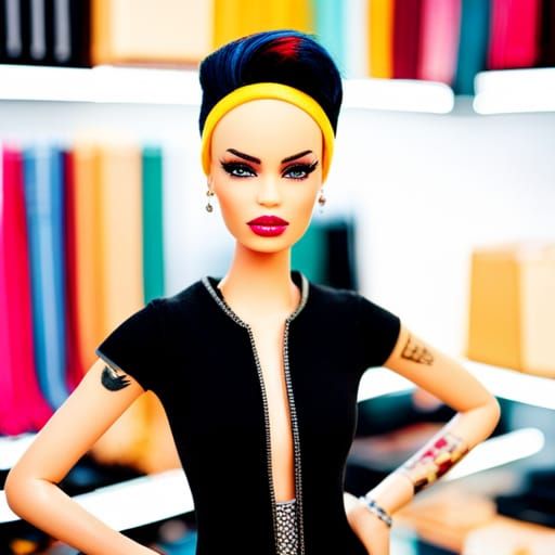 Punk rock Barbie - AI Generated Artwork - NightCafe Creator