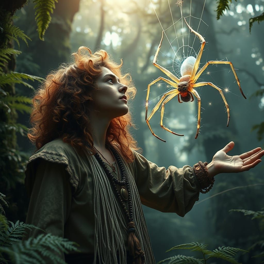 Arachnizyl Speaks..... - Ethereal Spider and Gypsy in Forest...