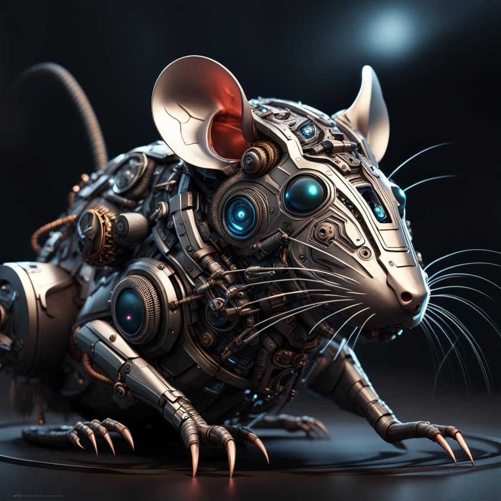 Cyborg rat - AI Generated Artwork - NightCafe Creator