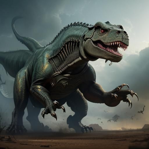 4k t-rex beady eye chasing prey - AI Generated Artwork - NightCafe Creator