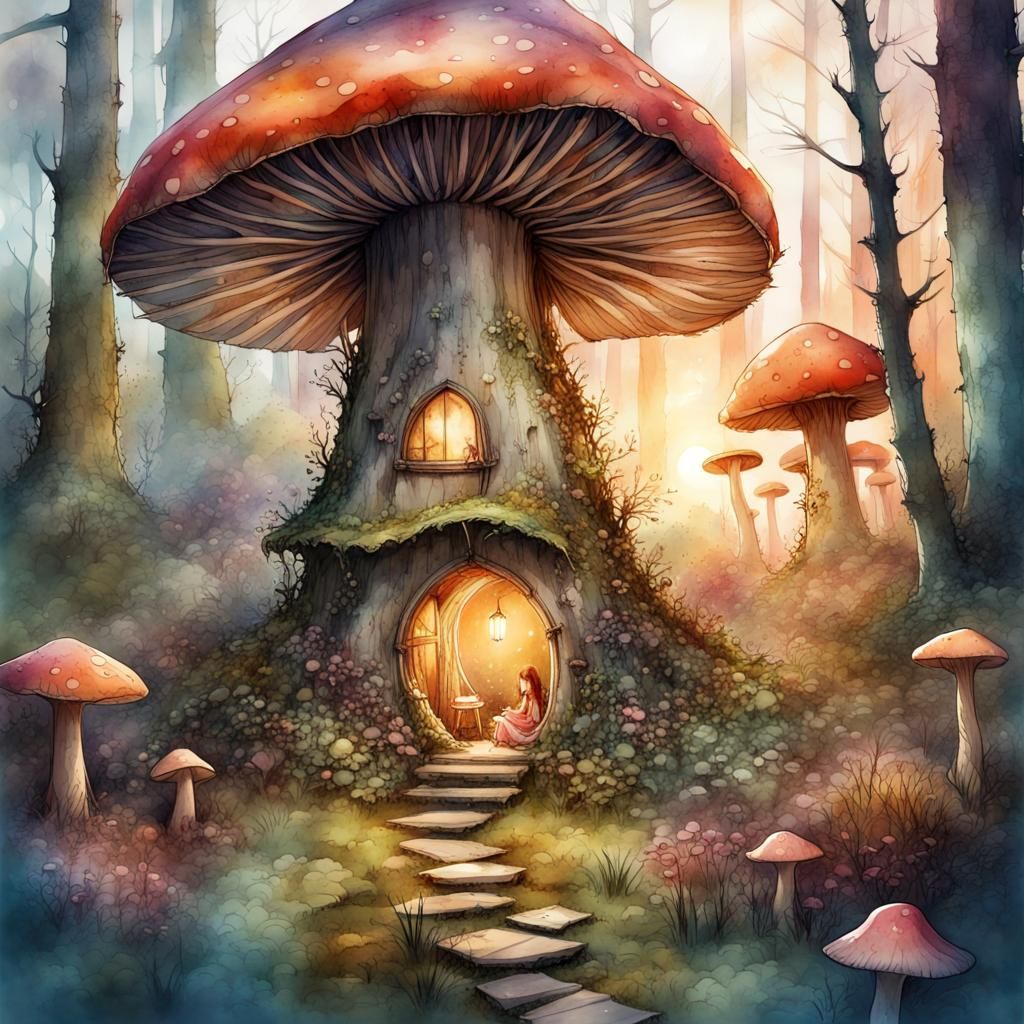 The common home Of a modern fae - AI Generated Artwork - NightCafe Creator