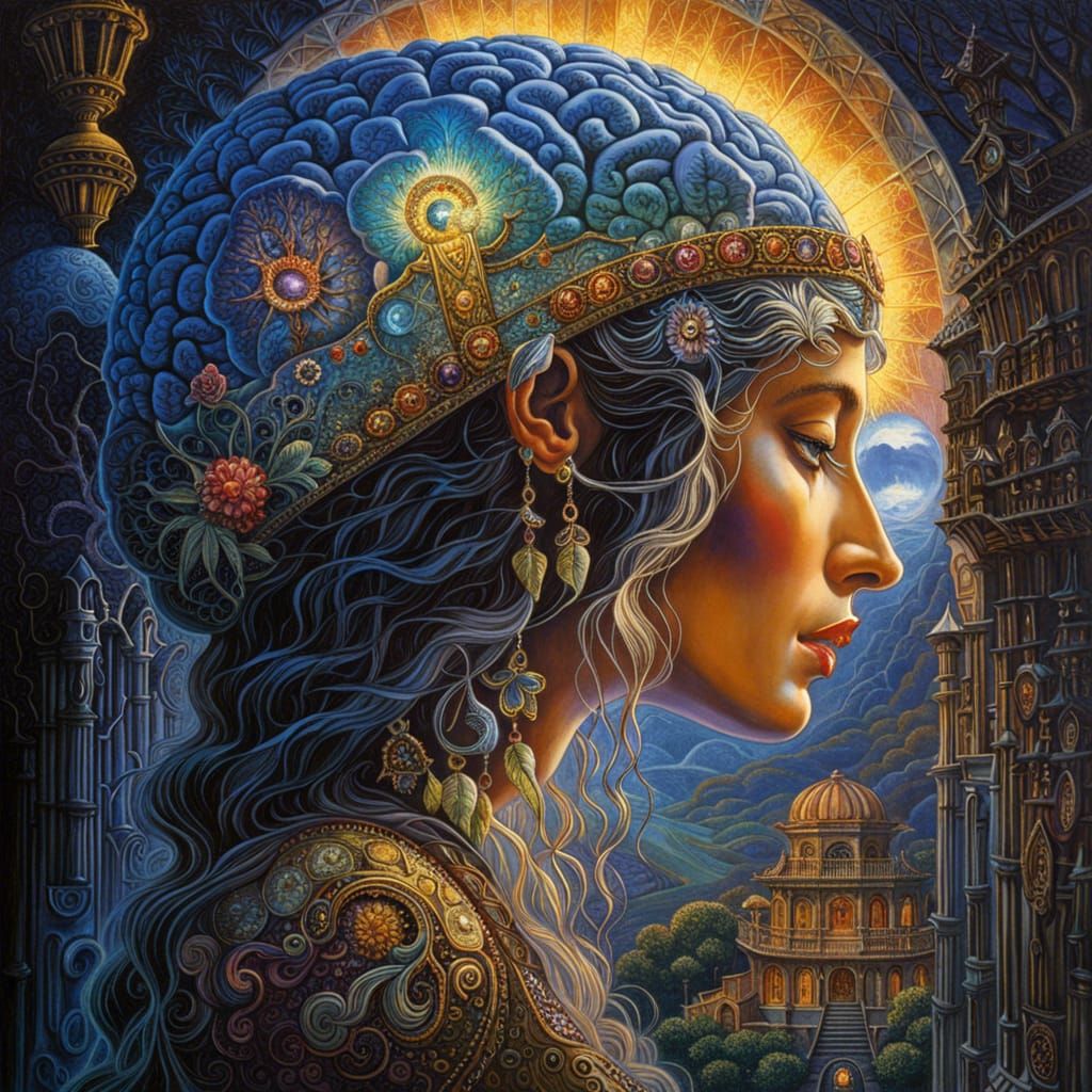 "Brain Damage" by Josephine Wall Kelly Freas Killian Eng: dark moody ...