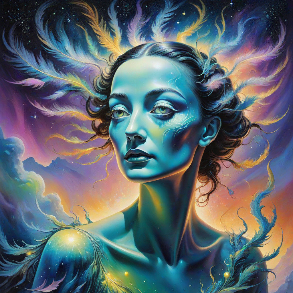 Alien Beauty - Surreal Celestial Beauty in Iridescent Hues