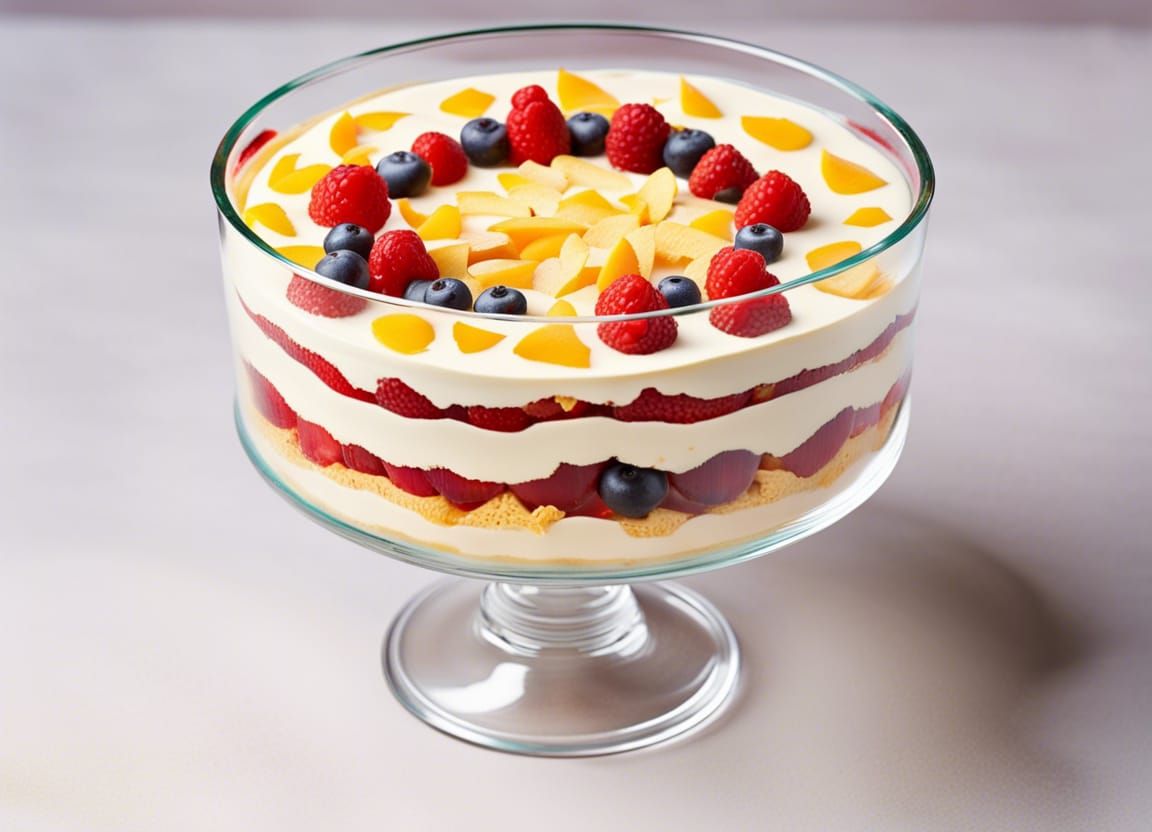 Traditional English Trifle (1) - AI Generated Artwork - NightCafe Creator