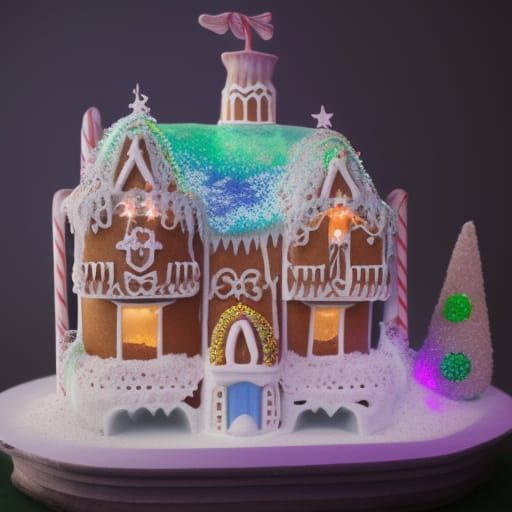 gingerbread fantasy house - AI Generated Artwork - NightCafe Creator