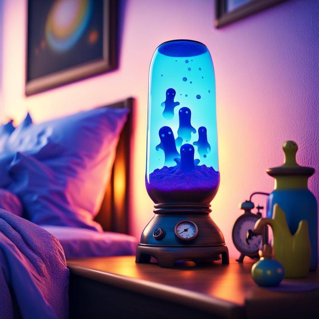 Steampunk ghost lava lamp - Ooooo, scary! - AI Generated Artwork ...