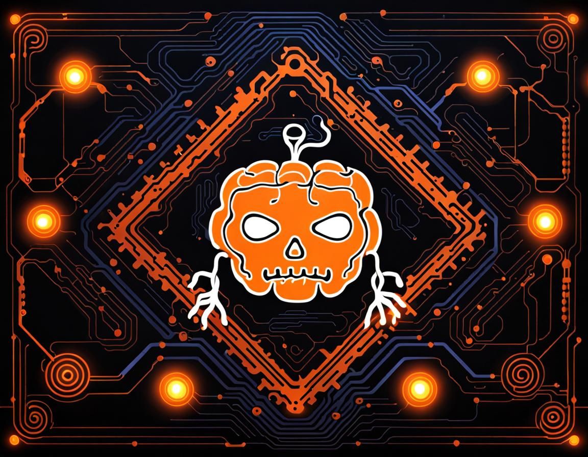 Techno-Halloween Flags - AI Generated Artwork - NightCafe Creator