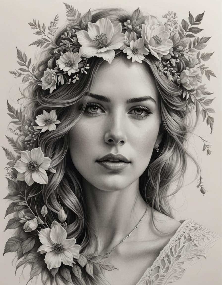 Pencil sketch portrait - AI Generated Artwork - NightCafe Creator