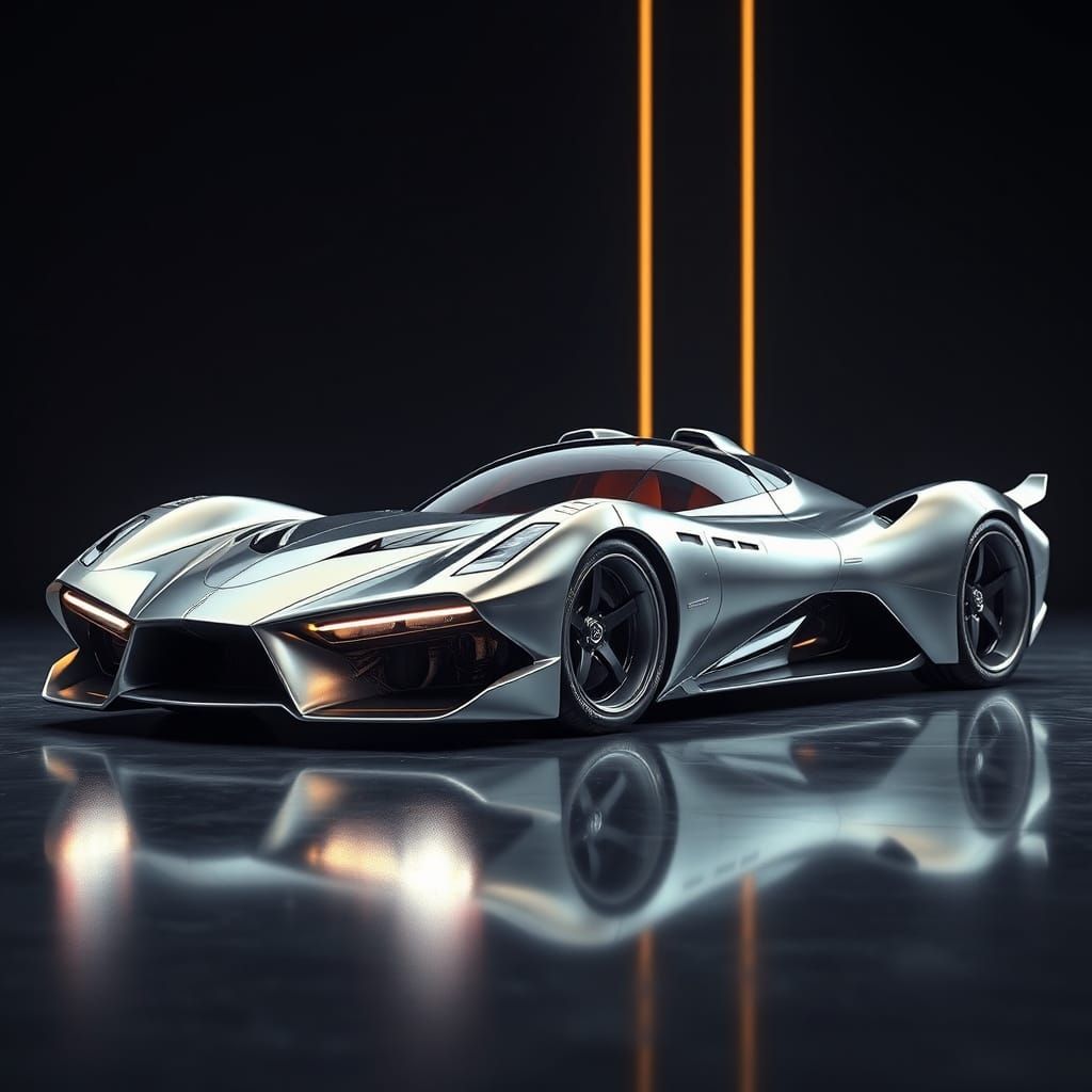 A futuristic hypercar - A futuristic hypercar