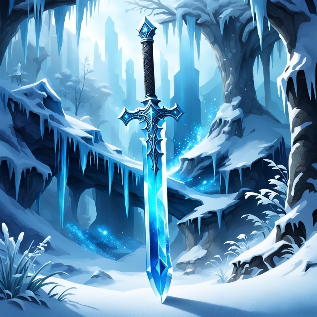The frost sword - AI Generated Artwork - NightCafe Creator