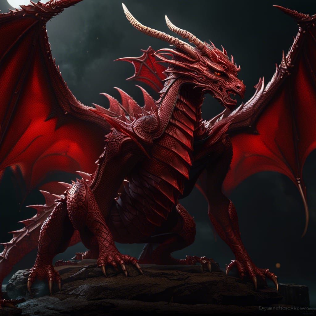 Ruby, the Crimson Dragon - AI Generated Artwork - NightCafe Creator