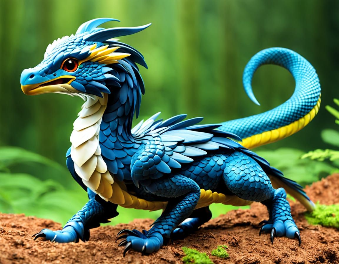 hippogriff viper snake hybrid - Serpentine Mythical Creature...