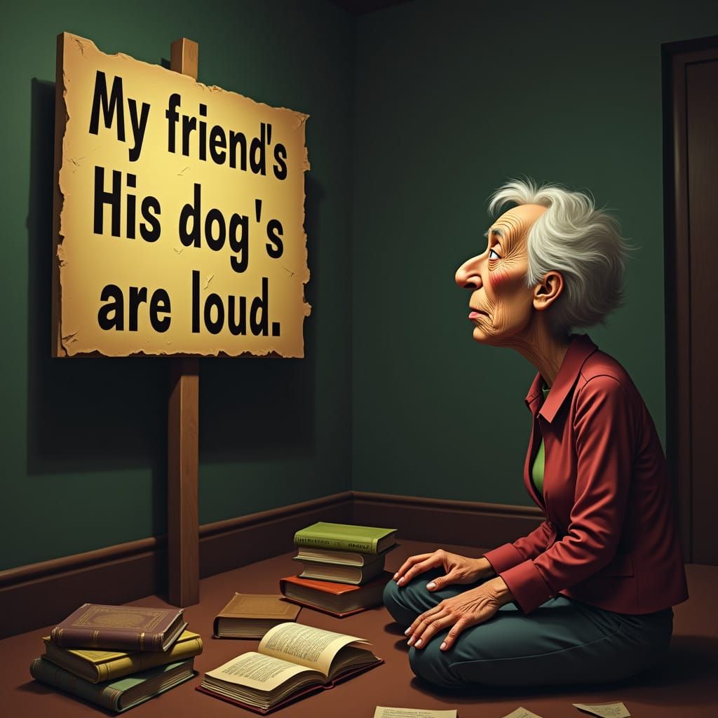 Apostrophe abuse - Surreal Portrait of a Weeping Woman Amids...