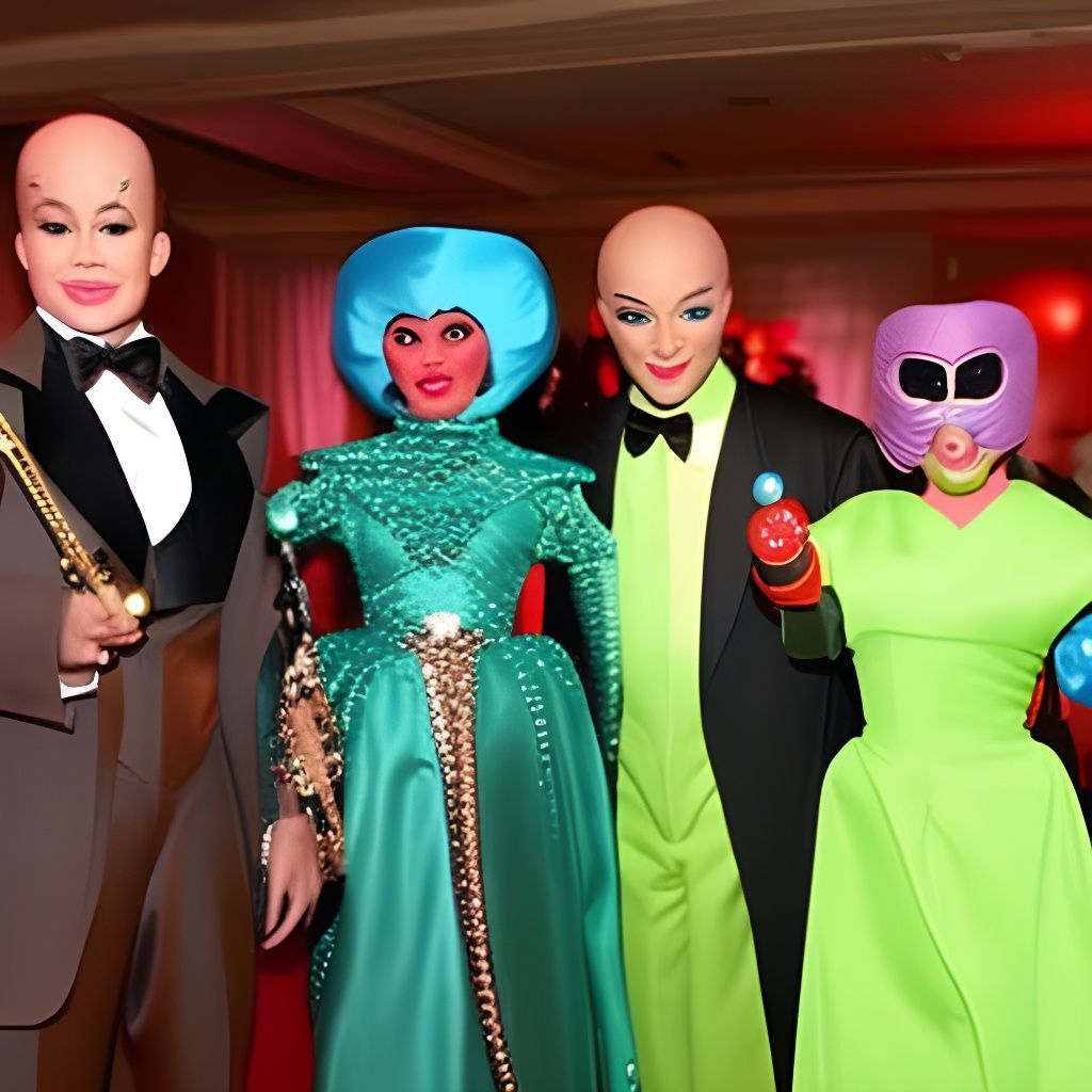 Malevolent aliens impersonating GI Joe dolls at the 1960's prom - AI ...