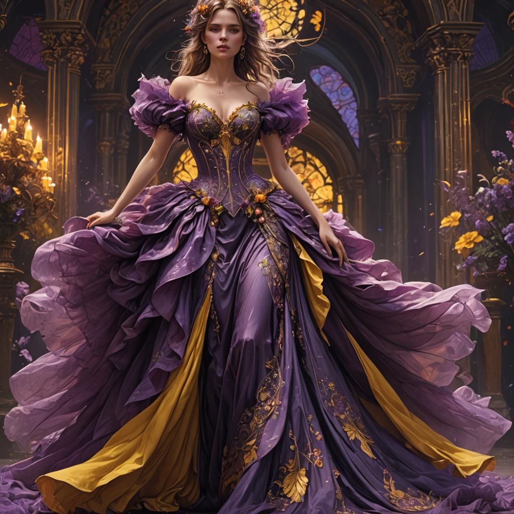 Fluffy Prom Dress - AI Generated Artwork - NightCafe Creator