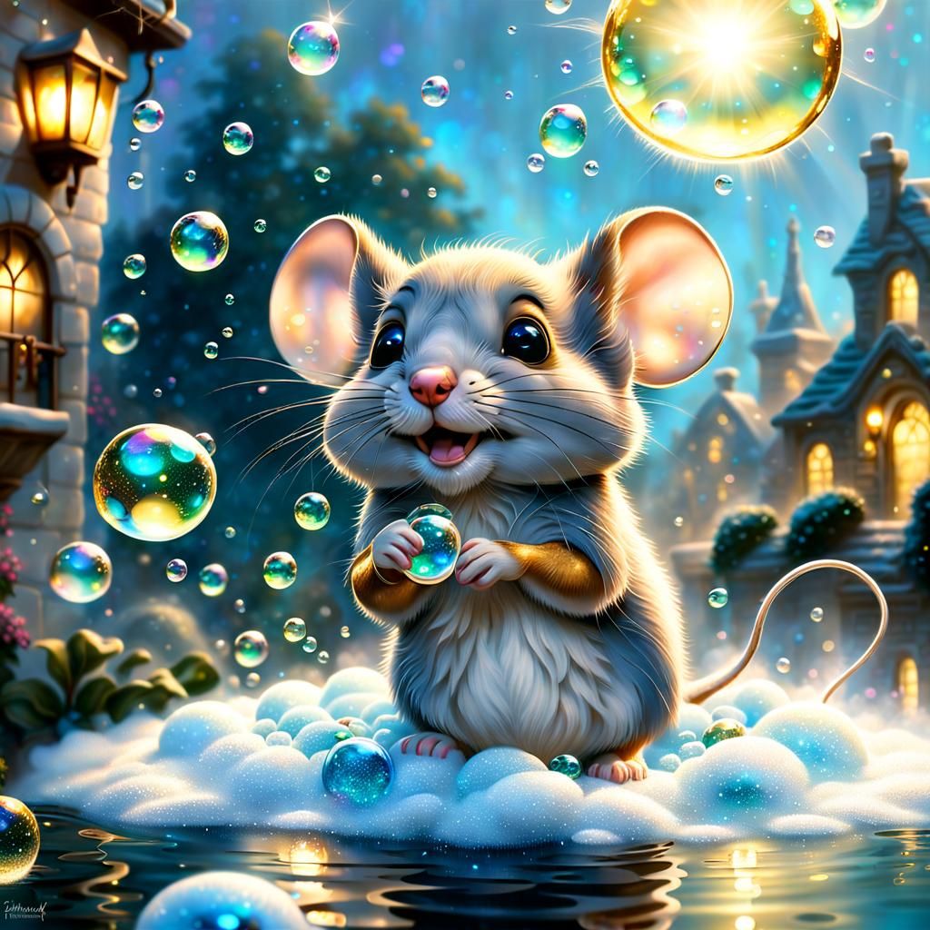 Bubbles Mouse - AI Generated Artwork - NightCafe Creator