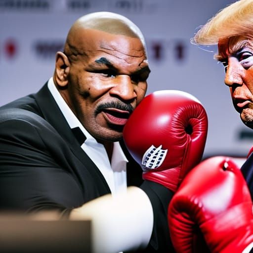 Mike Tyson and Donald trump boxing match - AI Generated Artwork ...