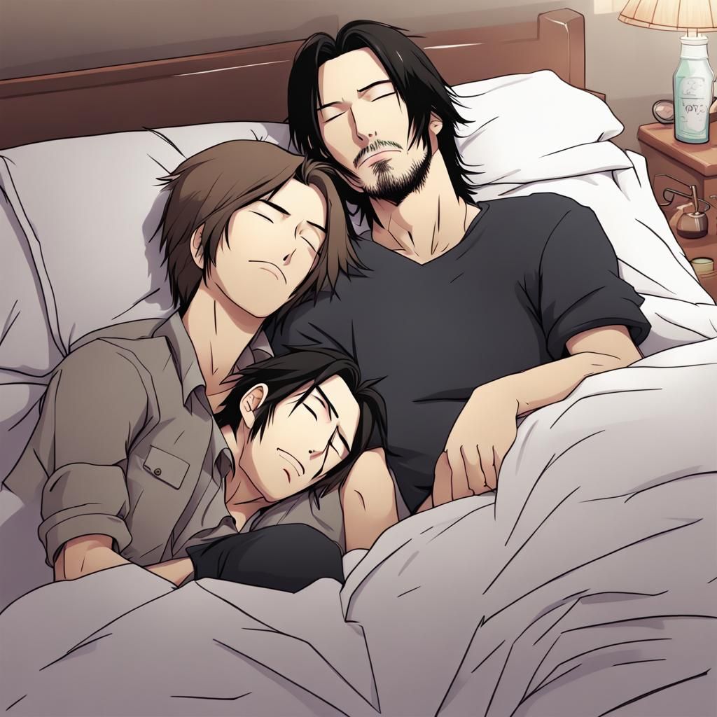 keanu reaves sleeping with keanu reaves - AI Generated Artwork ...
