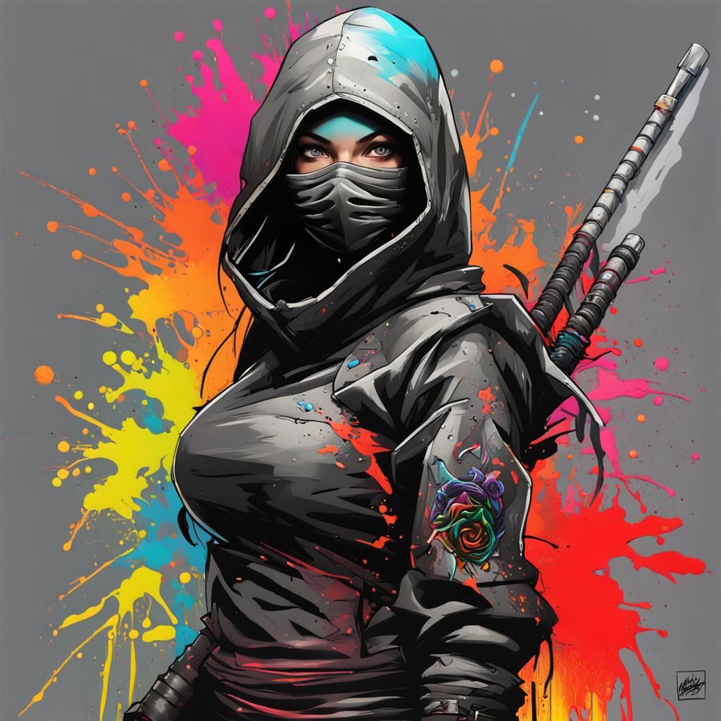 Graffiti Ninja - AI Generated Artwork - NightCafe Creator