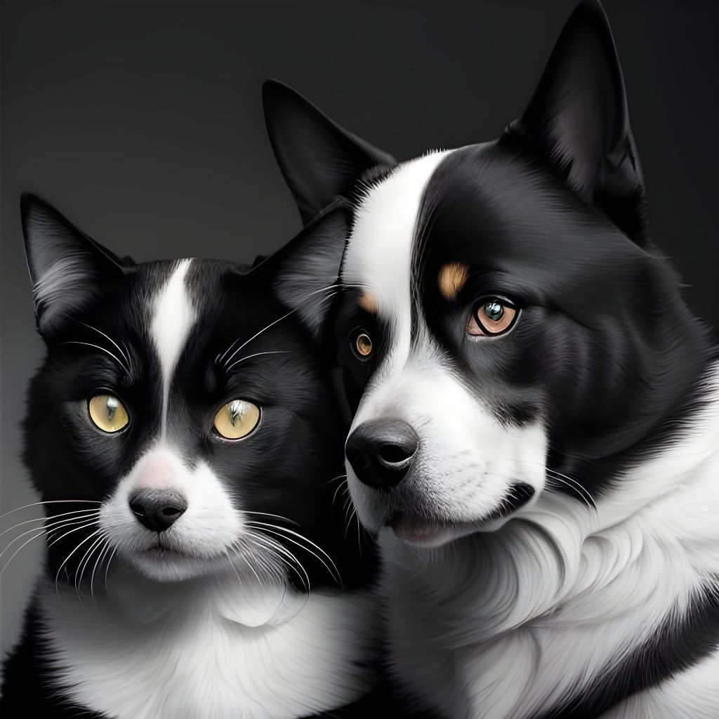 dogcat and dog - AI Generated Artwork - NightCafe Creator