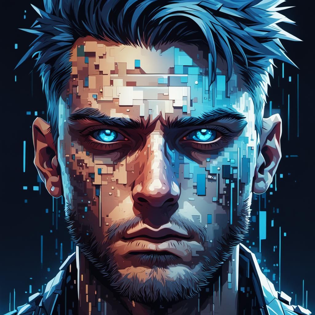 blue eyed guy - AI Generated Artwork - NightCafe Creator
