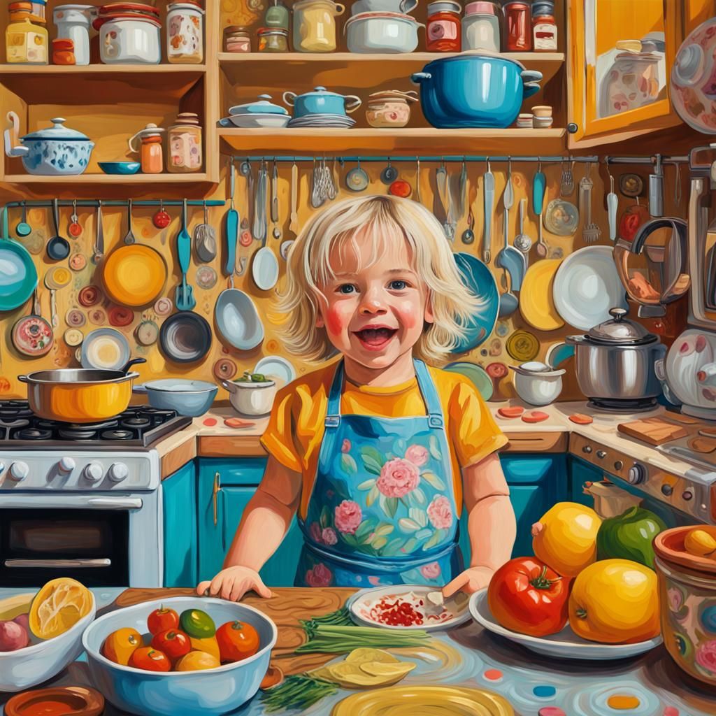 Maximalism In the Kitchen #1 - AI Generated Artwork - NightCafe Creator