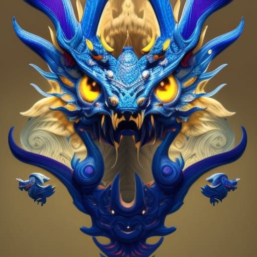 Blue Dragon - AI Generated Artwork - NightCafe Creator