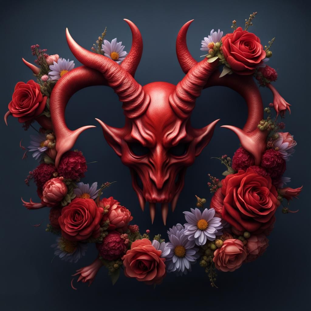 Satanic Bouquet - AI Generated Artwork - NightCafe Creator