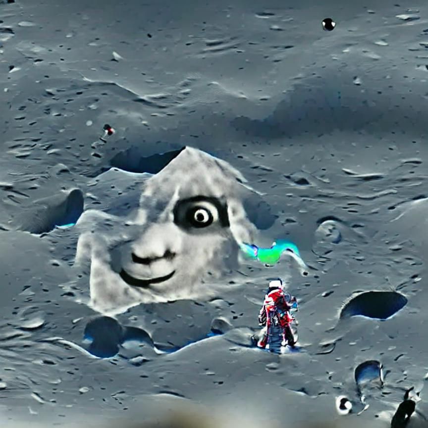 I saw something on the moon - AI Generated Artwork - NightCafe Creator