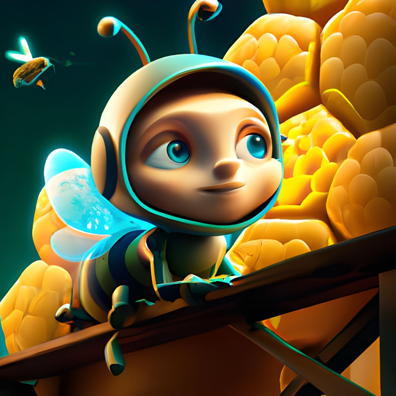 .cute little bee. - AI Generated Artwork - NightCafe Creator