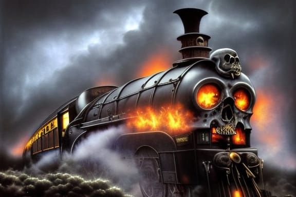 Train to Hell - AI Generated Artwork - NightCafe Creator