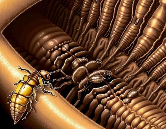 Termite Peers over a Ledge in an Underground Colony - AI Generated ...