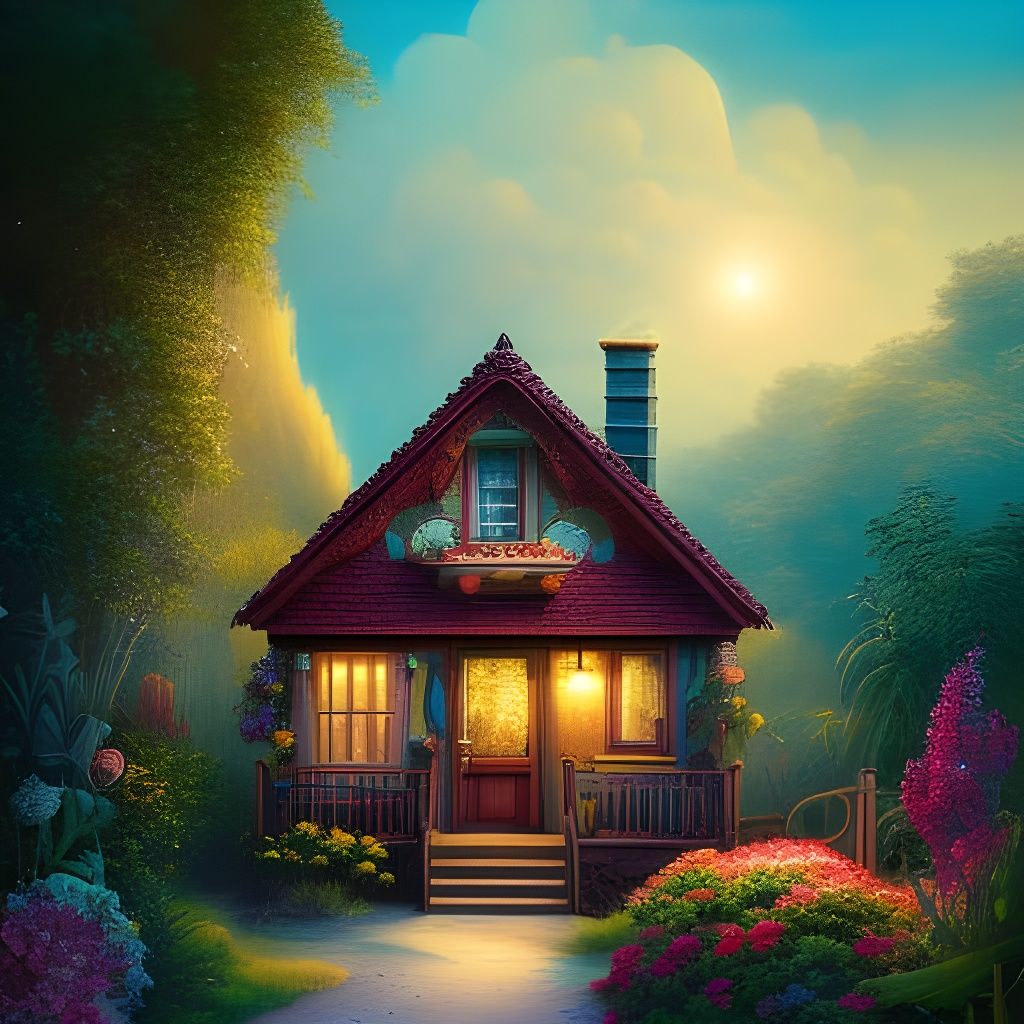 Tiny house - AI Generated Artwork - NightCafe Creator