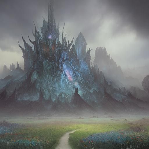 Location prompt, Eldritch meadow - AI Generated Artwork - NightCafe Creator