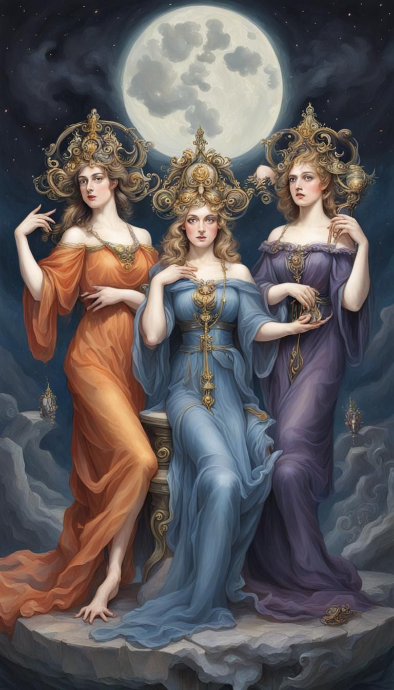 the 3 fates - AI Generated Artwork - NightCafe Creator