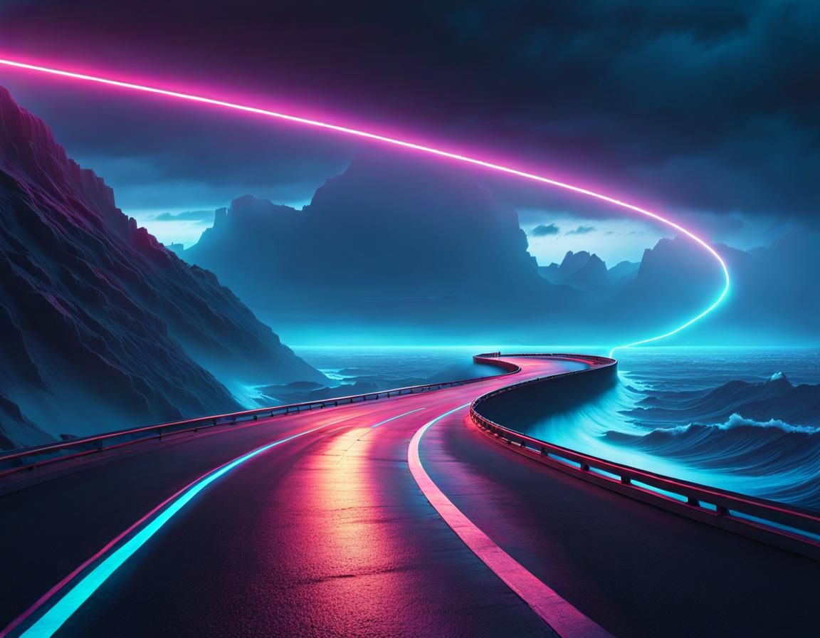 Highway - AI Generated Artwork - NightCafe Creator