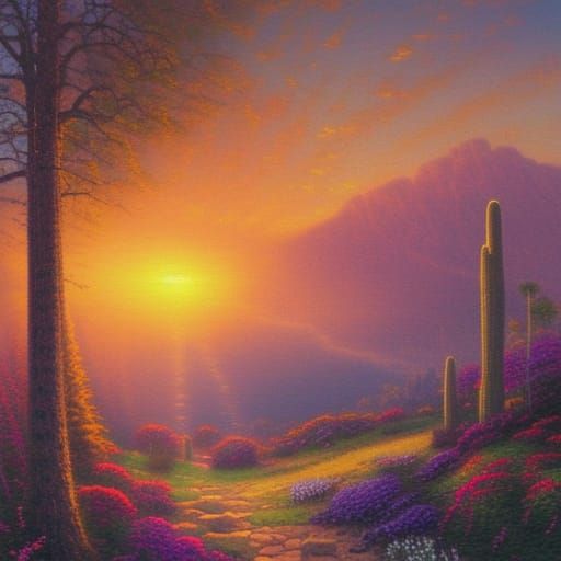 sunset in arizona - AI Generated Artwork - NightCafe Creator