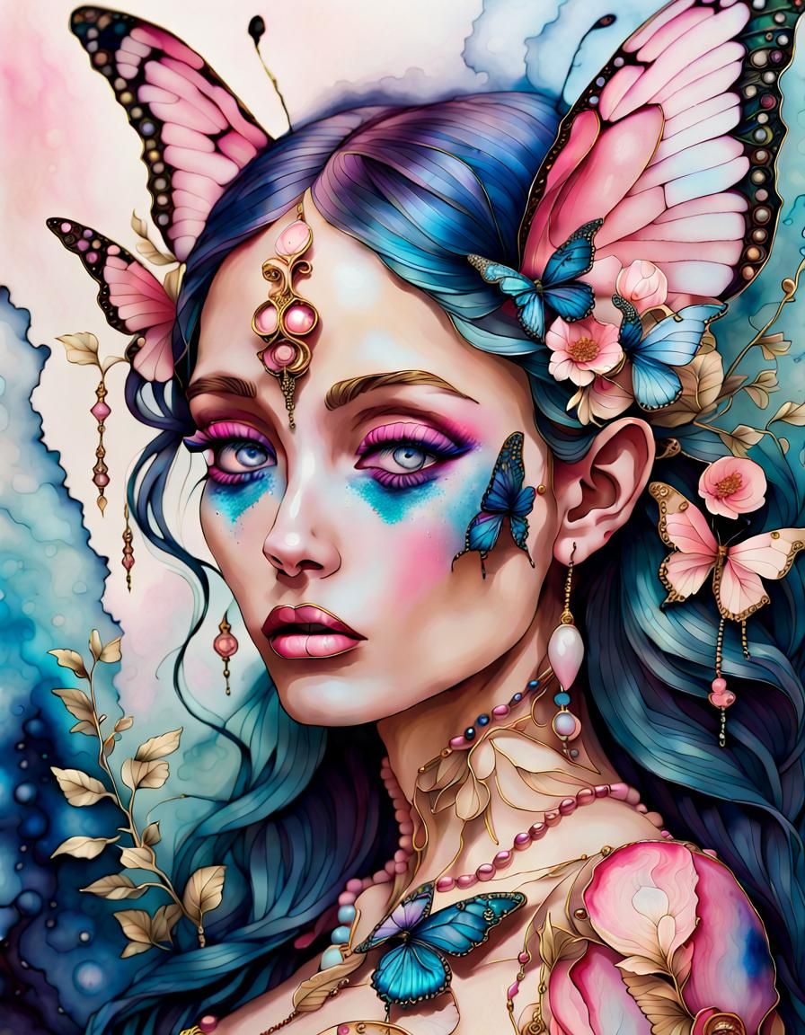 The Butterfly Girl - AI Generated Artwork - NightCafe Creator
