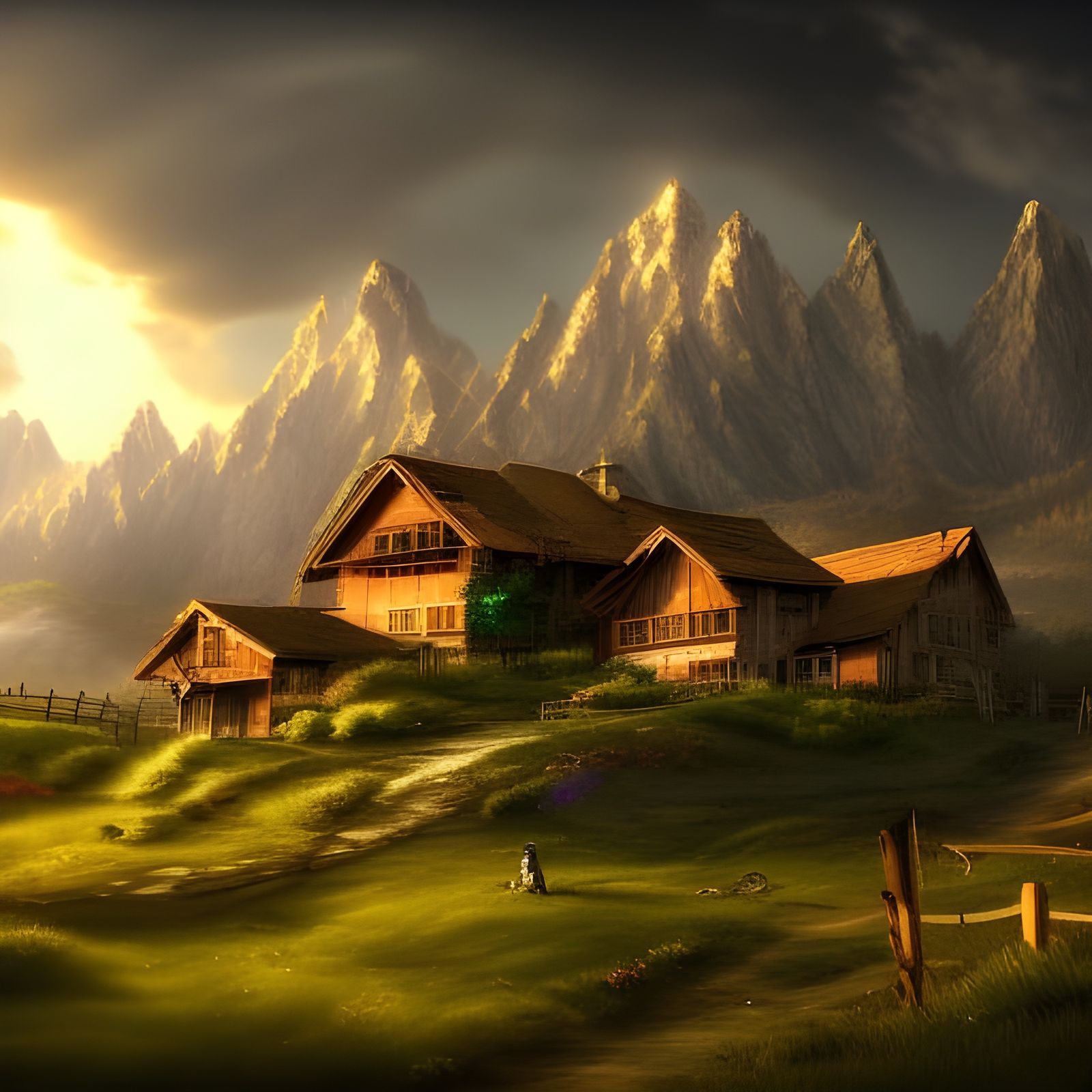Countryside family house, western vibes - AI Generated Artwork ...