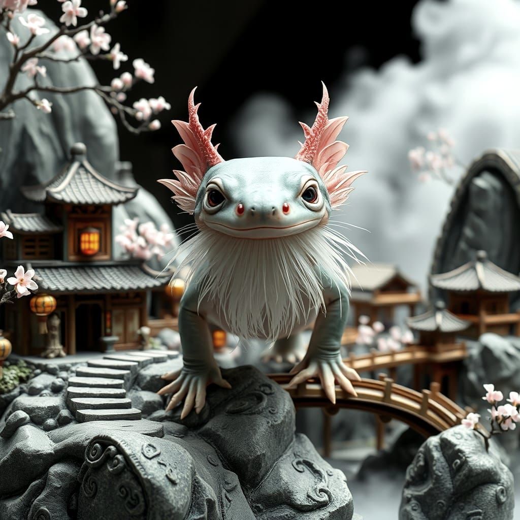 Ryujin Axolotl Dragon - Axolotl Dragon Surmounts Ancient Chi...