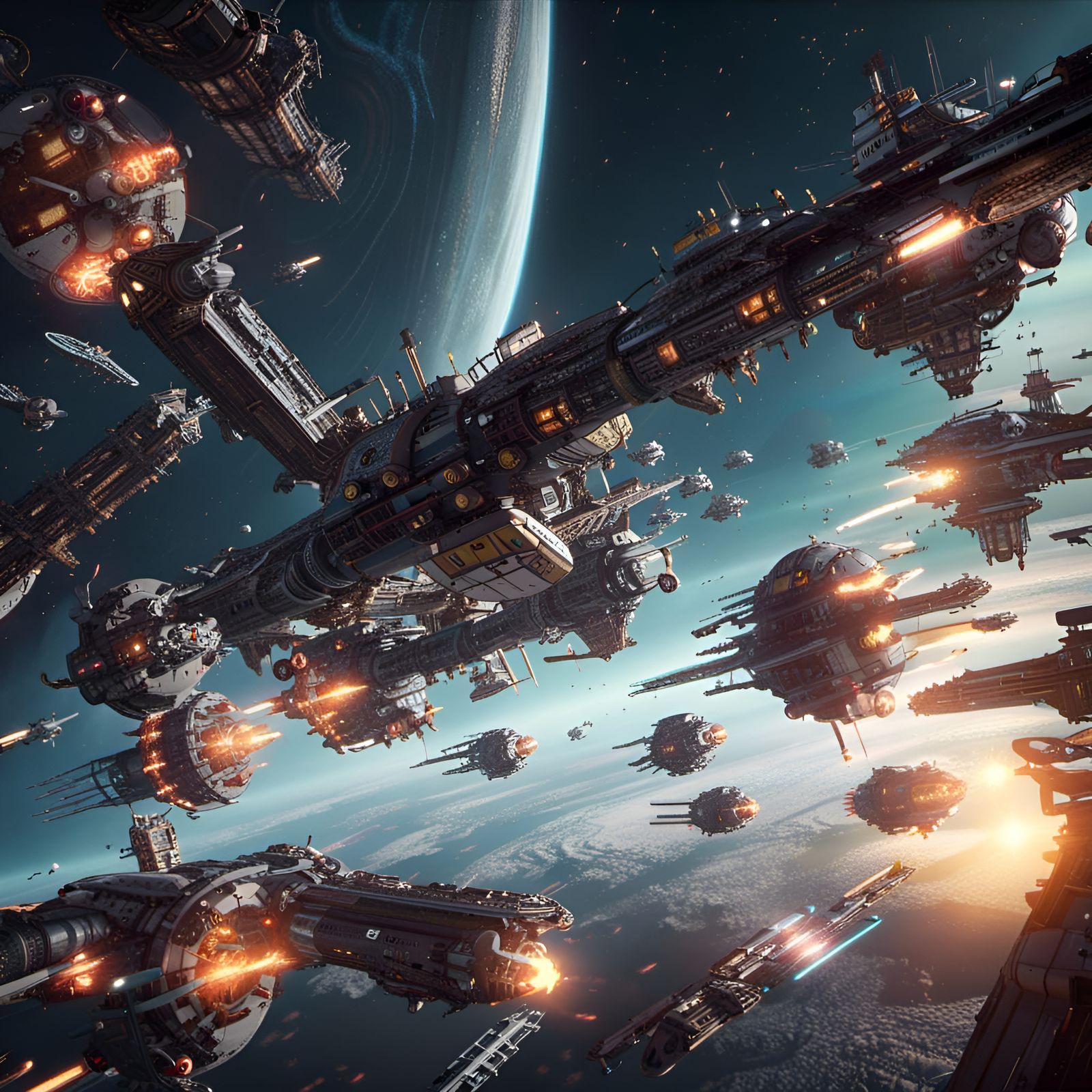 Space Station - AI Generated Artwork - NightCafe Creator