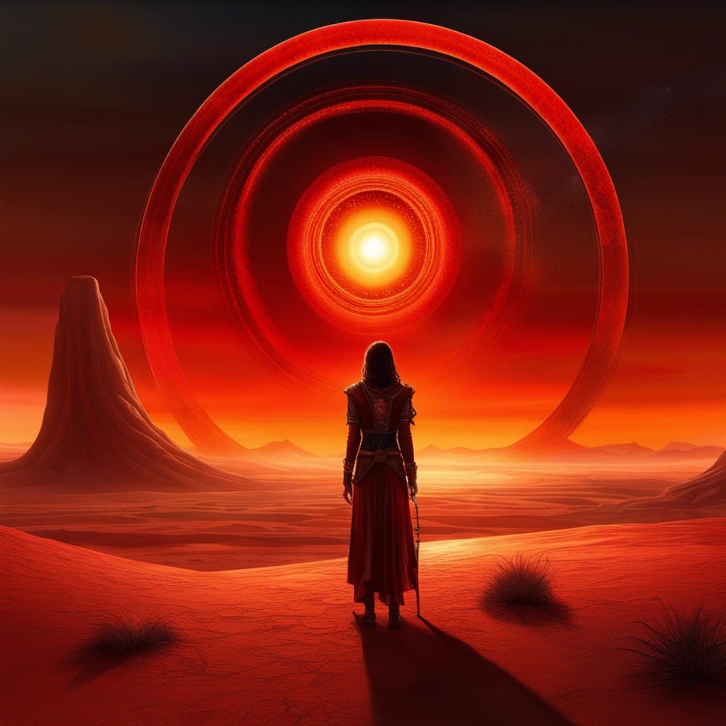 Behold the Sunset in the Blood Desert - AI Generated Artwork ...