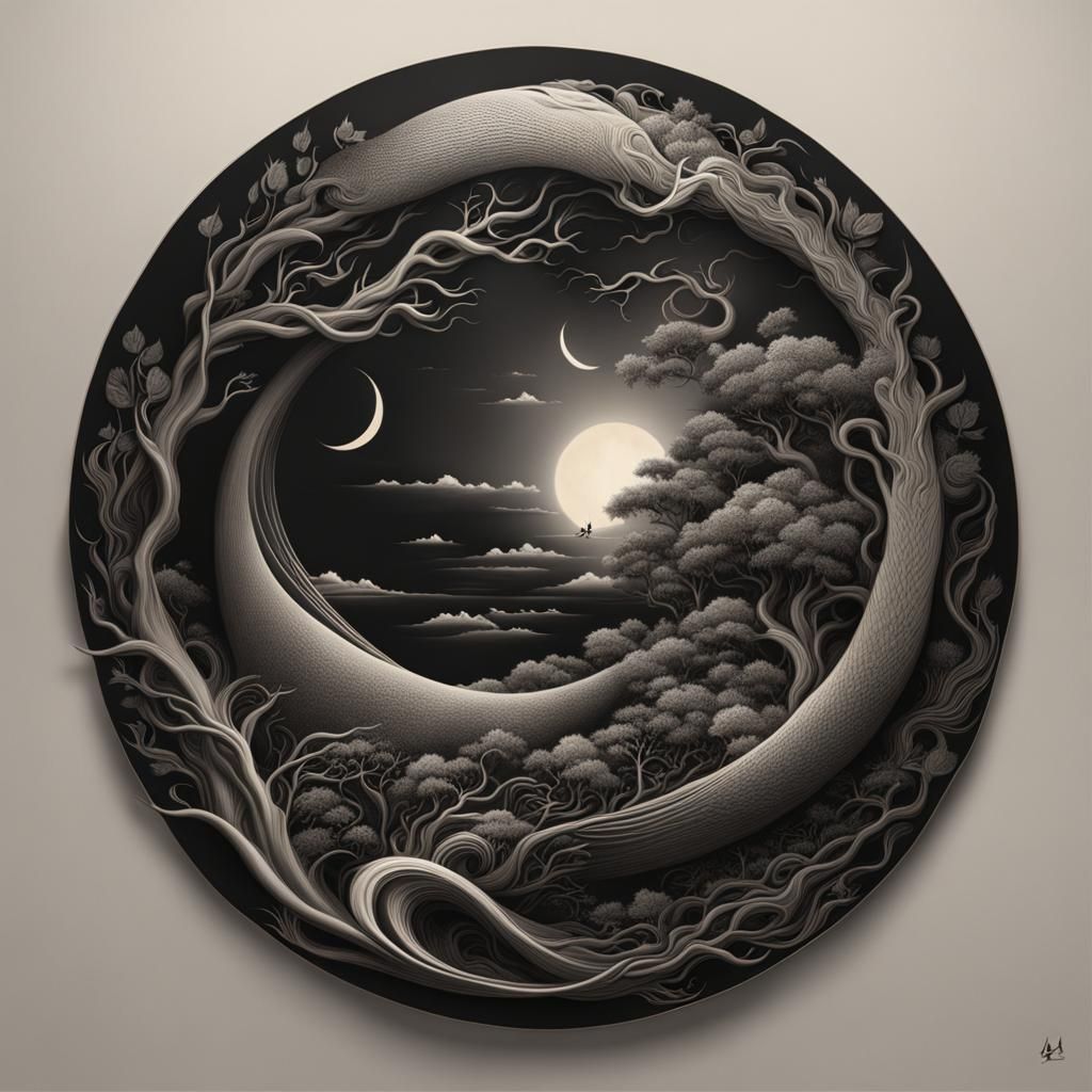 Yearning, surrealistic calligraphy, woobong jo heeryong - AI Generated ...