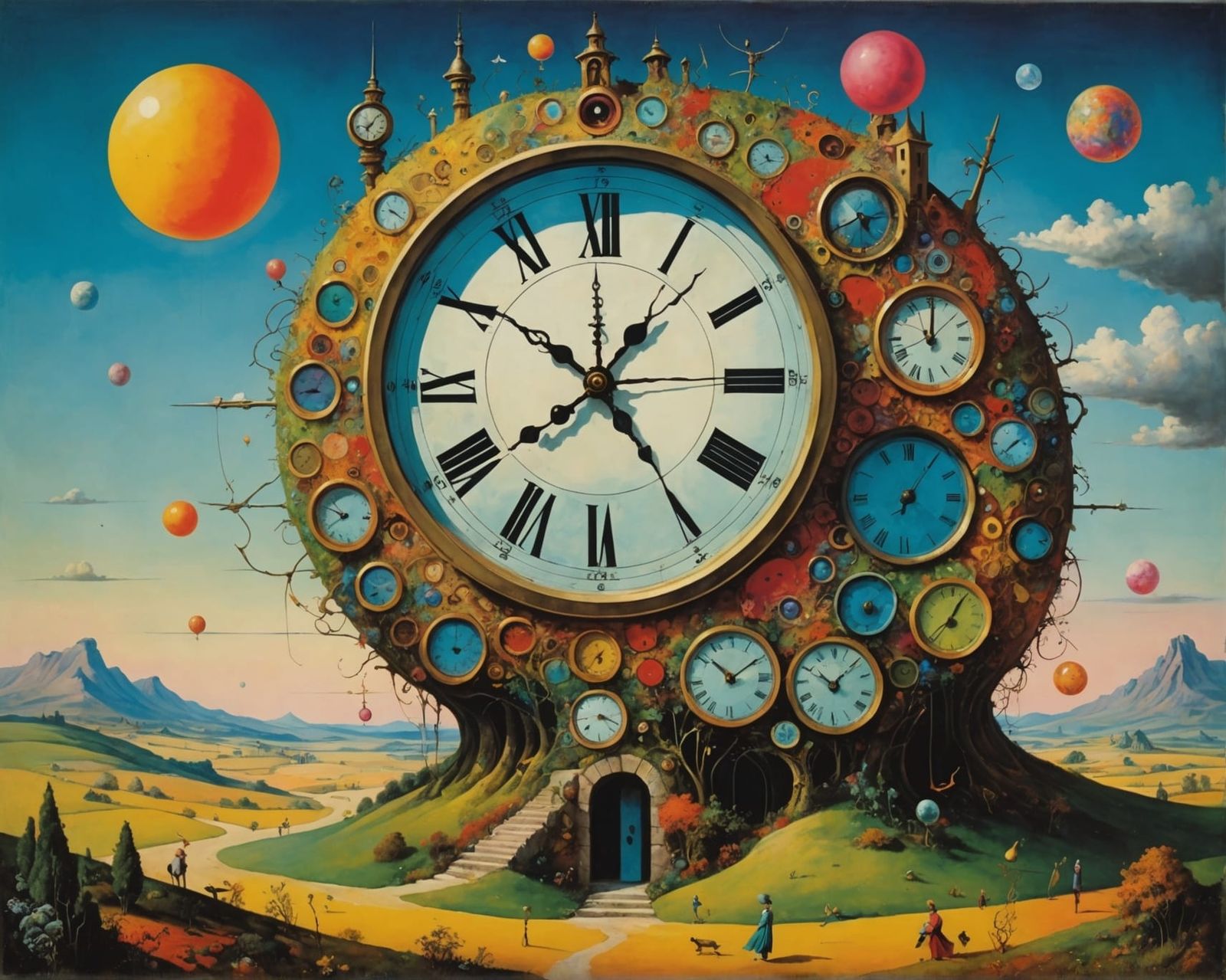 The Clock House, Surrealism - AI Generated Artwork - NightCafe Creator
