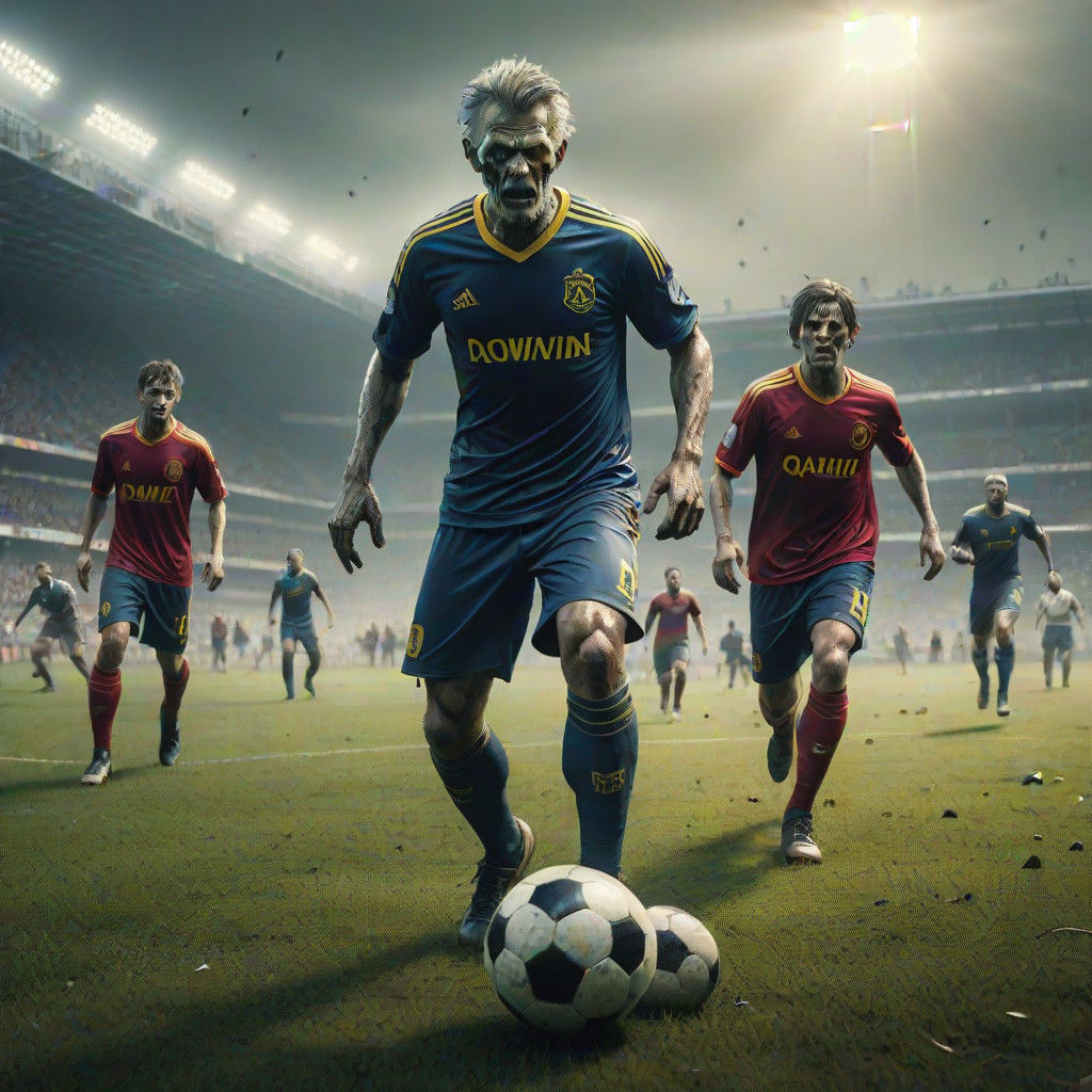 Zombie soccer players on the pitch - Epic Cinematic Zombie S...