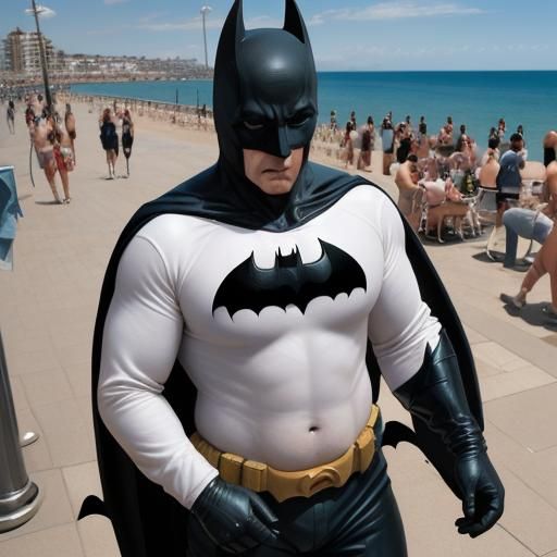 Fat Batman - AI Generated Artwork - NightCafe Creator