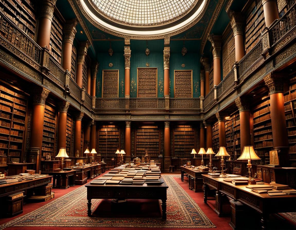 Ancient Libraries - AI Generated Artwork - NightCafe Creator