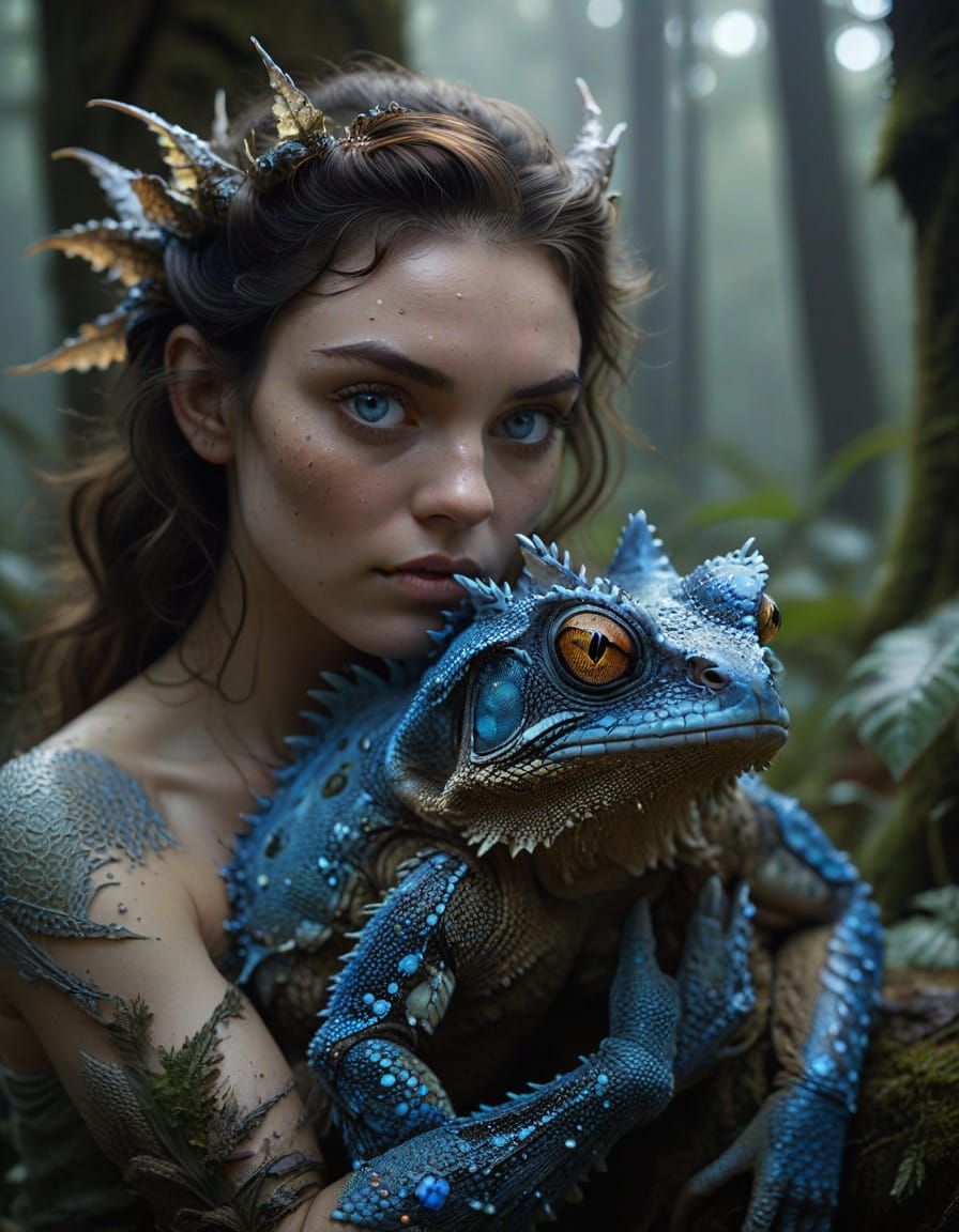 My pet - Ethereal Beauty with Regal, Bioluminescent Toad