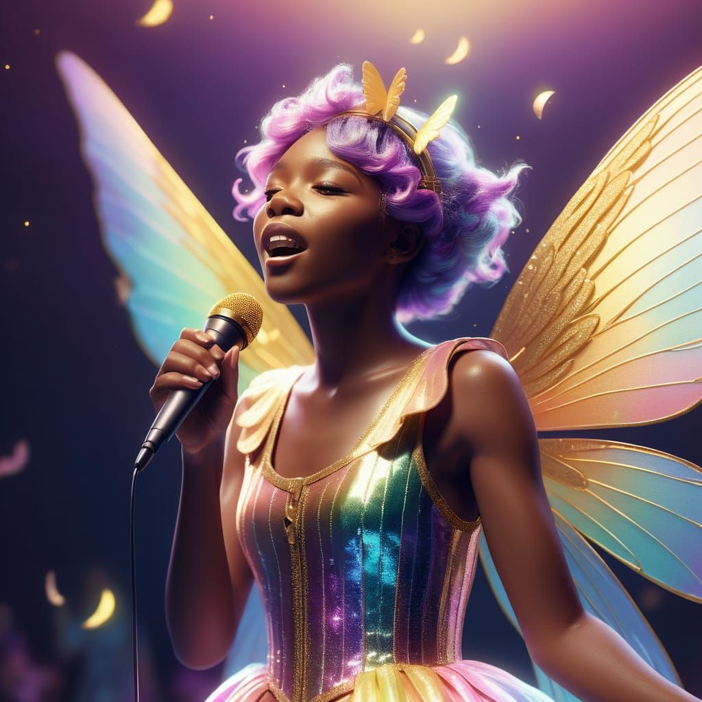 fairy rap singer singing about the Fairie's duties... - AI Art