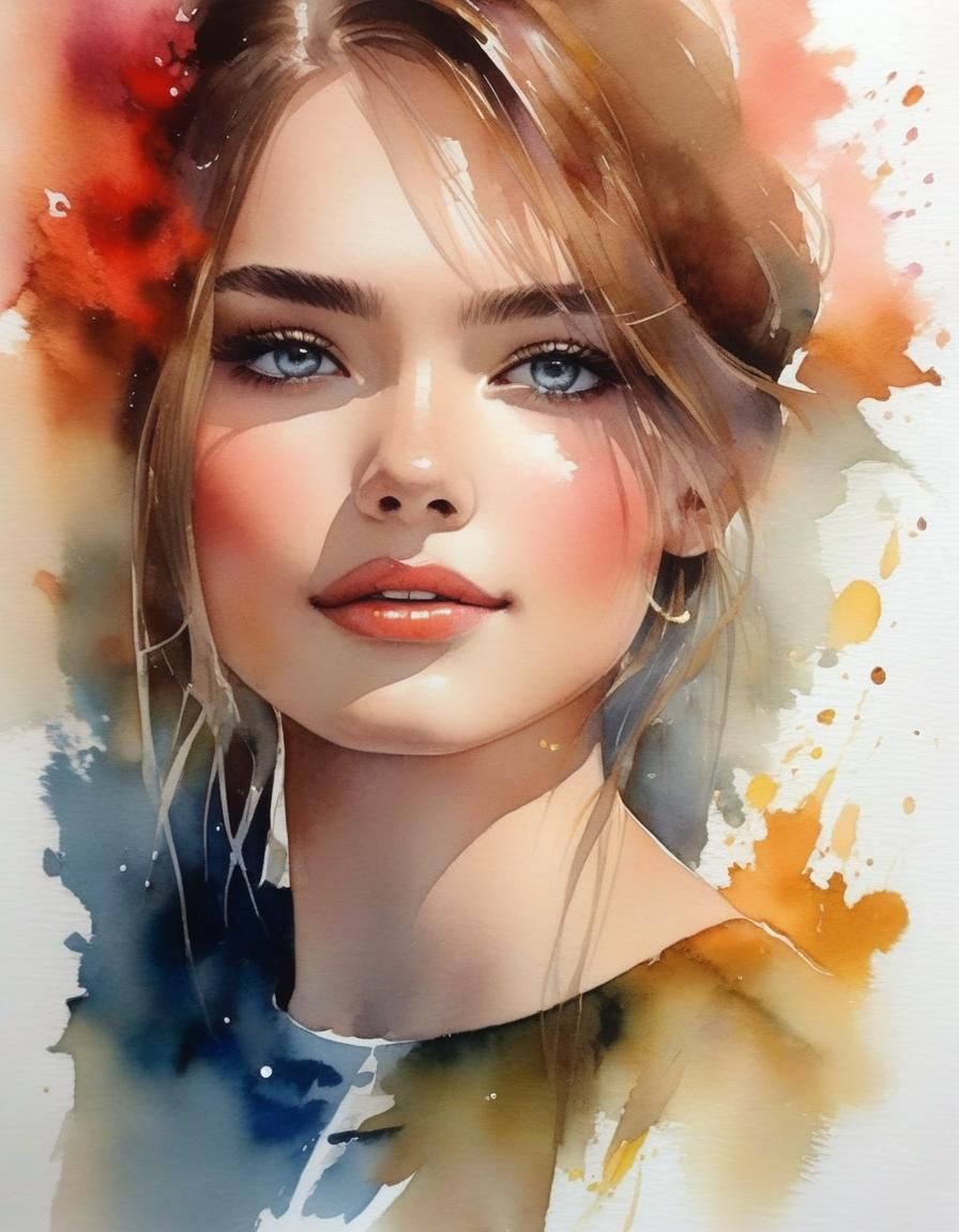 Passionate face, look of love, sparkling eyes, flushed cheeks - AI ...